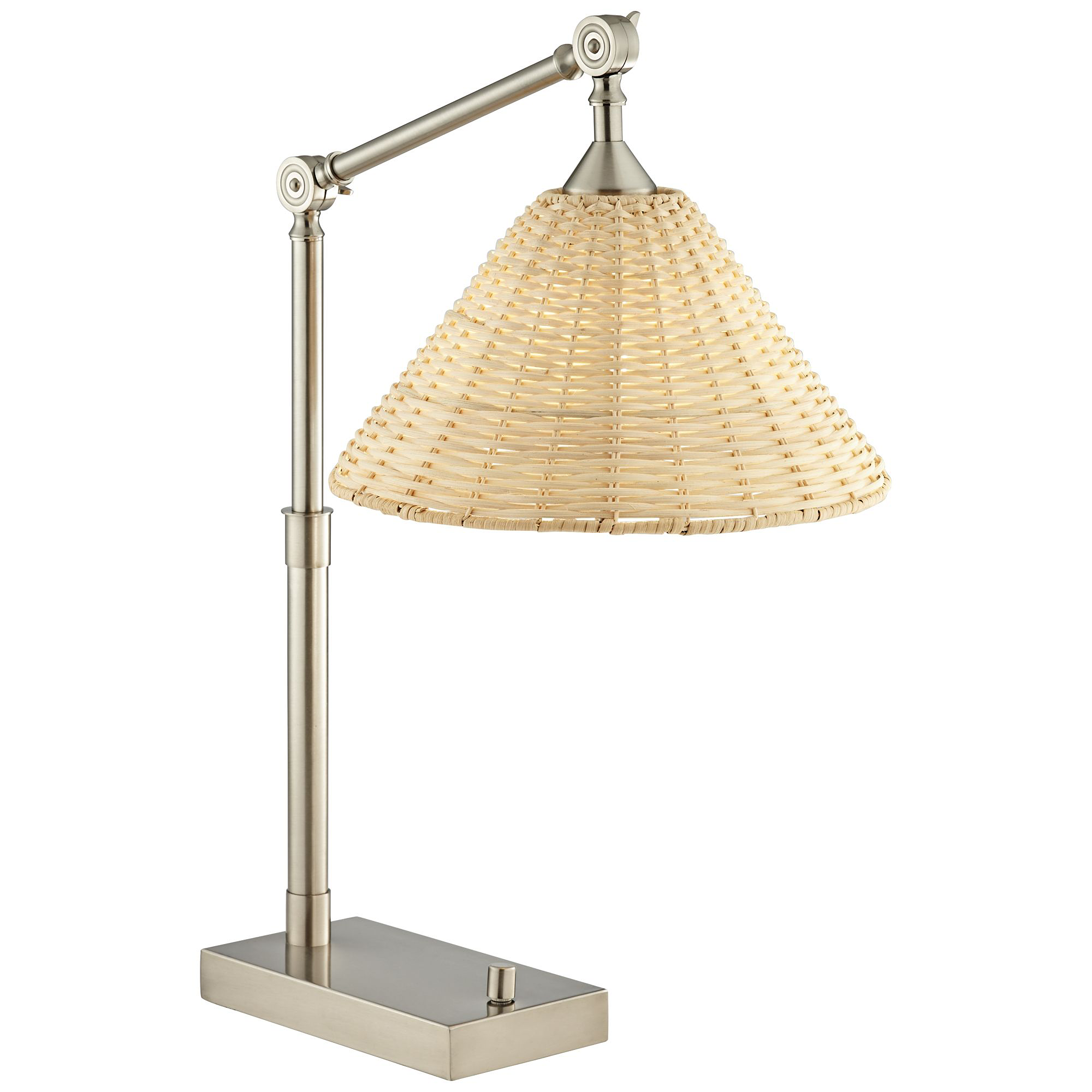 Pacific Coast Lighting West Palm Metal Table Lamp with Rattan Shade ...